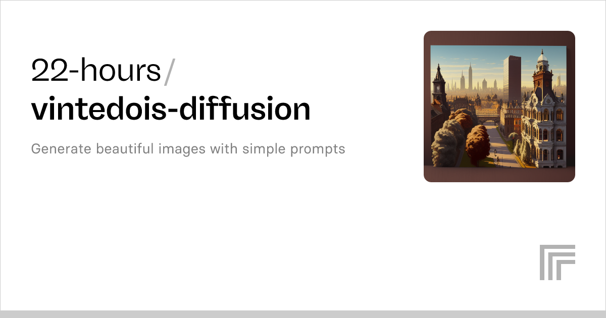 22-hours/vintedois-diffusion | Run with an API on Replicate