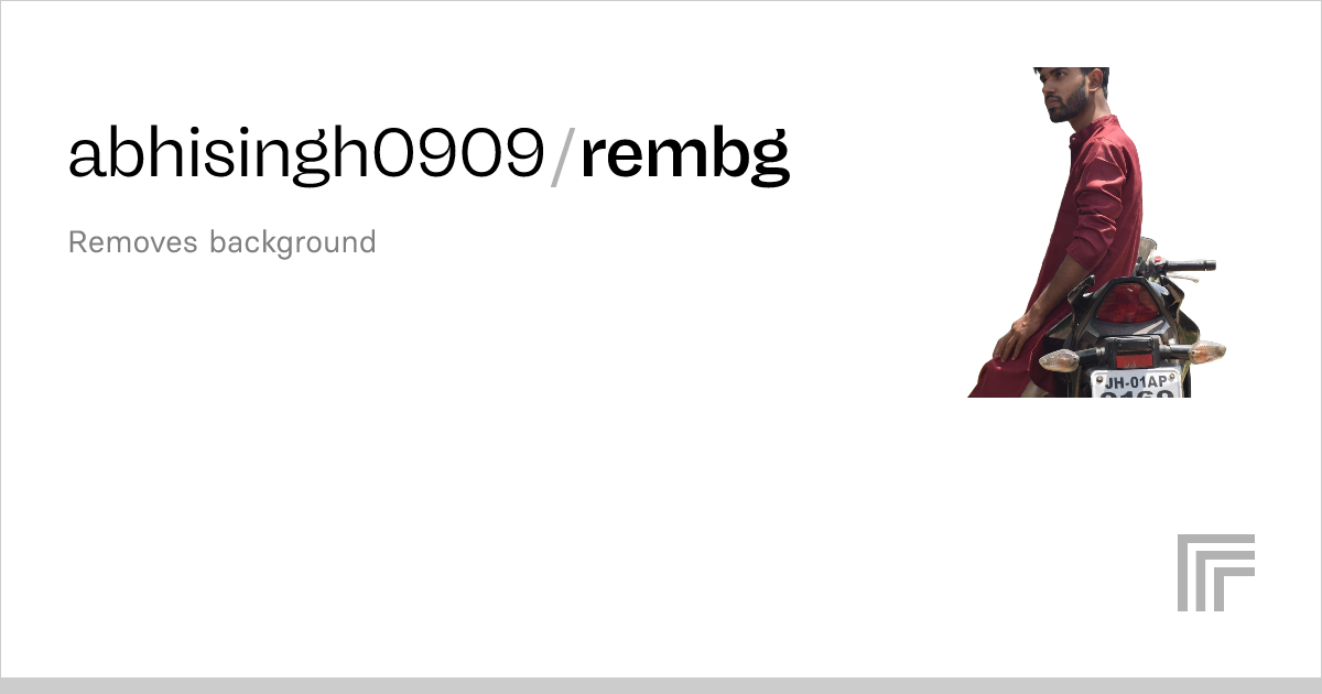 Abhisingh0909rembg Run With An Api On Replicate