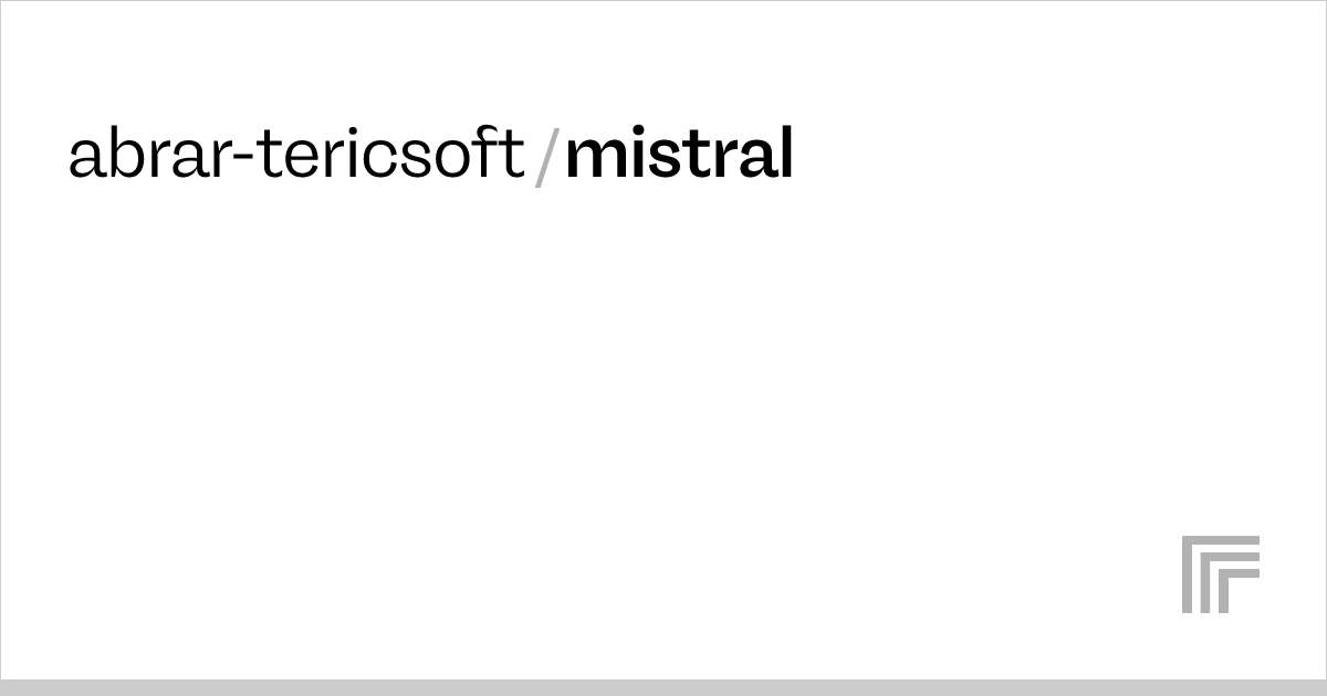 Examples – abrar-tericsoft/mistral – Replicate
