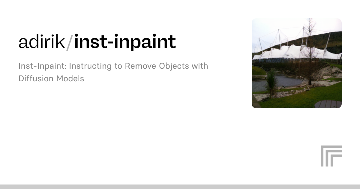 adirik/inst-inpaint | Run with an API on Replicate