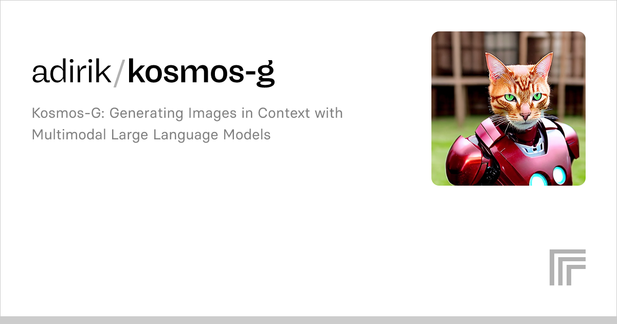 adirik/kosmos-g | Run with an API on Replicate