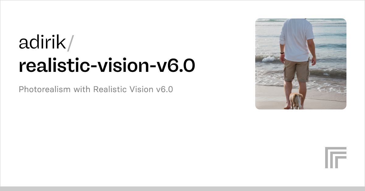 adirik/realistic-vision-v6.0 | Run with an API on Replicate