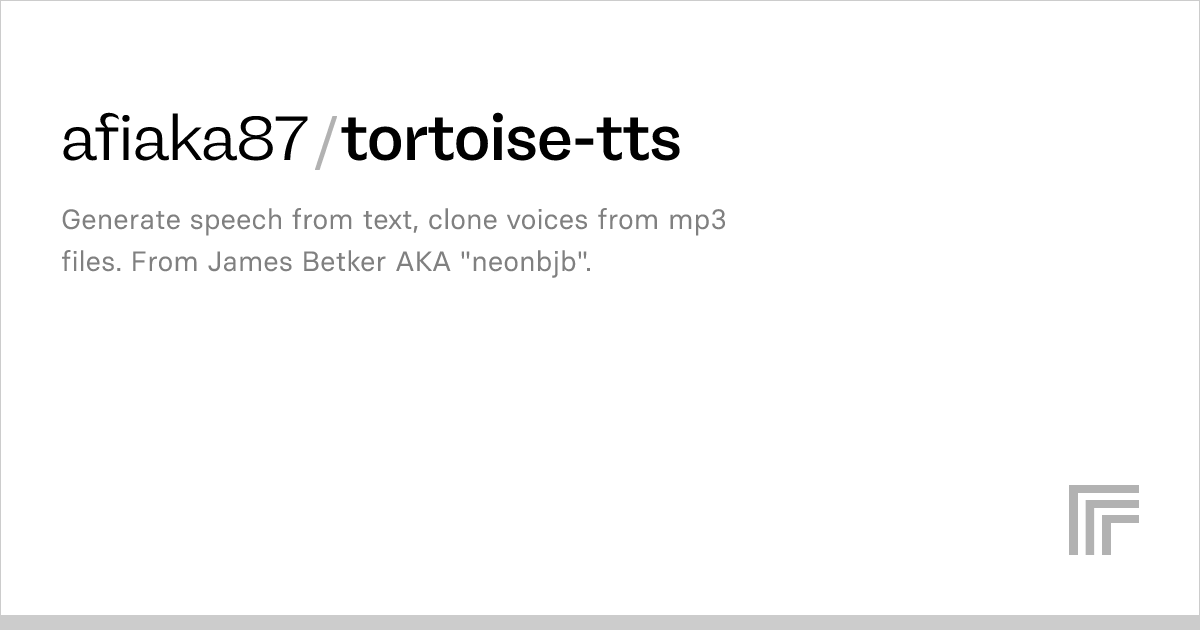 afiaka87/tortoise-tts | API reference