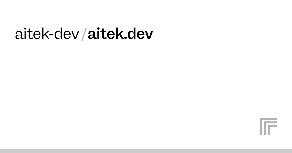 aitek-dev/aitek.dev – Run with an API on Replicate