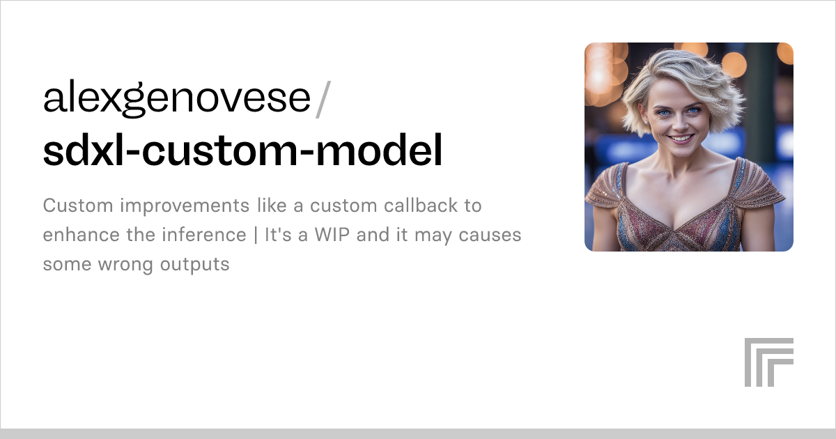 Examples – alexgenovese/sdxl-custom-model – Replicate Examples – alexgenovese/sdxl-custom-model – Replicate