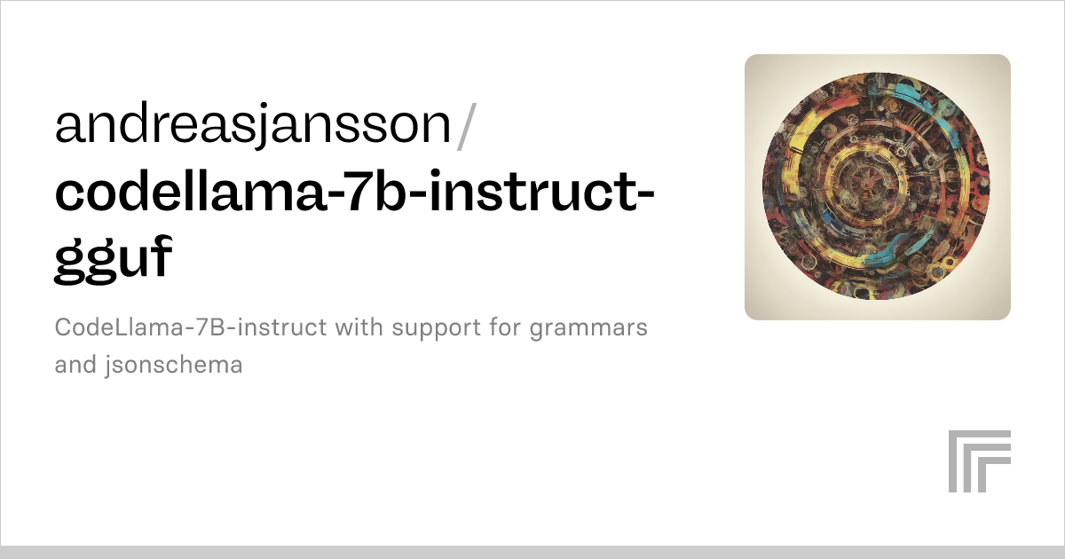 andreasjansson/codellama-7b-instruct-gguf – Run with an API on Replicate andreasjansson/codellama-7b-instruct-gguf – Run with an API on Replicate
