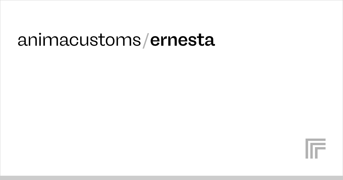 Examples – animacustoms/ernesta | Replicate