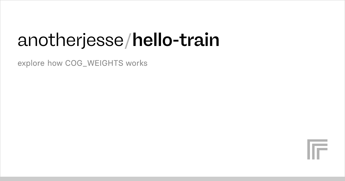 Train – anotherjesse/hello-train:10e58f14 | Replicate