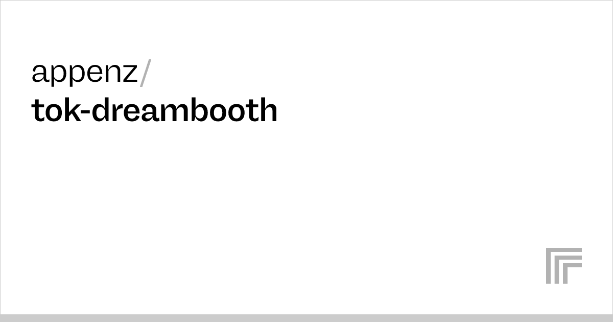 appenz/tok-dreambooth – Run with an API on Replicate
