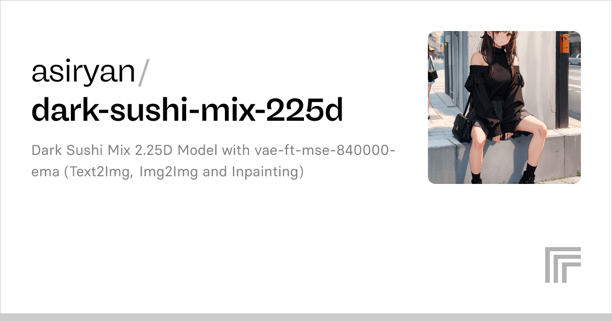 asiryan/dark-sushi-mix-225d | Run with an API on Replicate