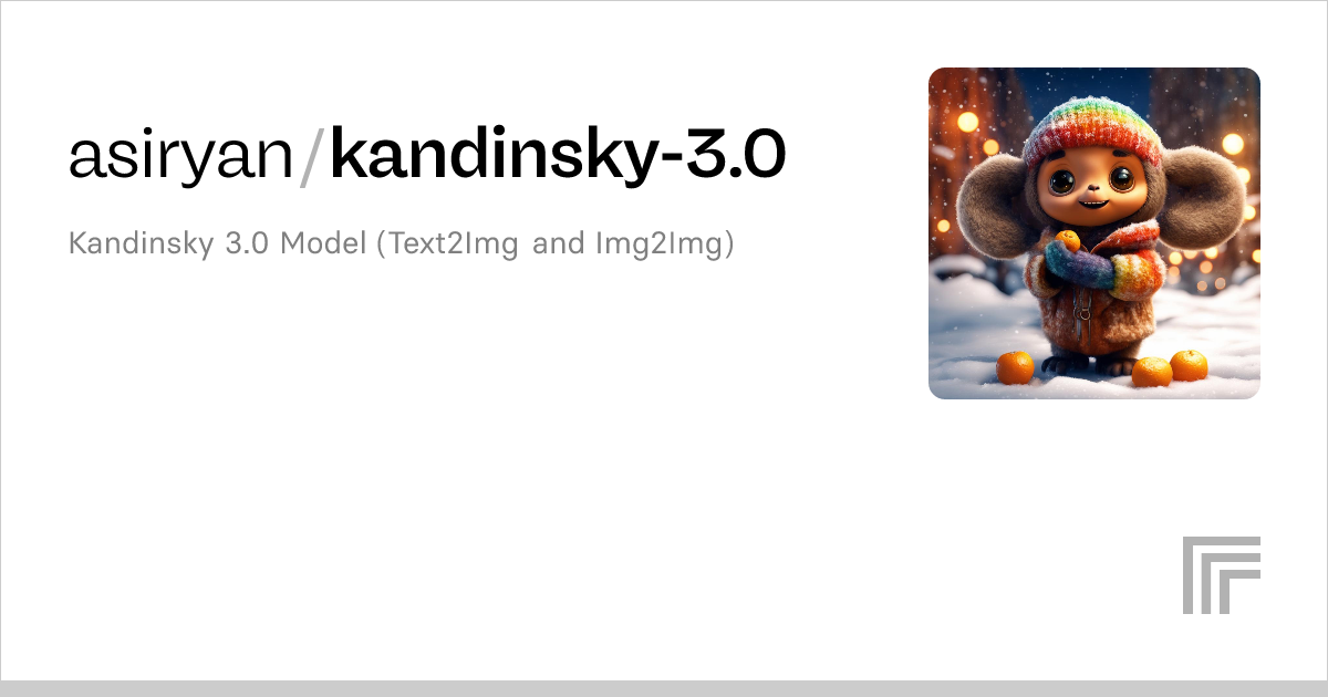 asiryan/kandinsky-3.0 | Run with an API on Replicate