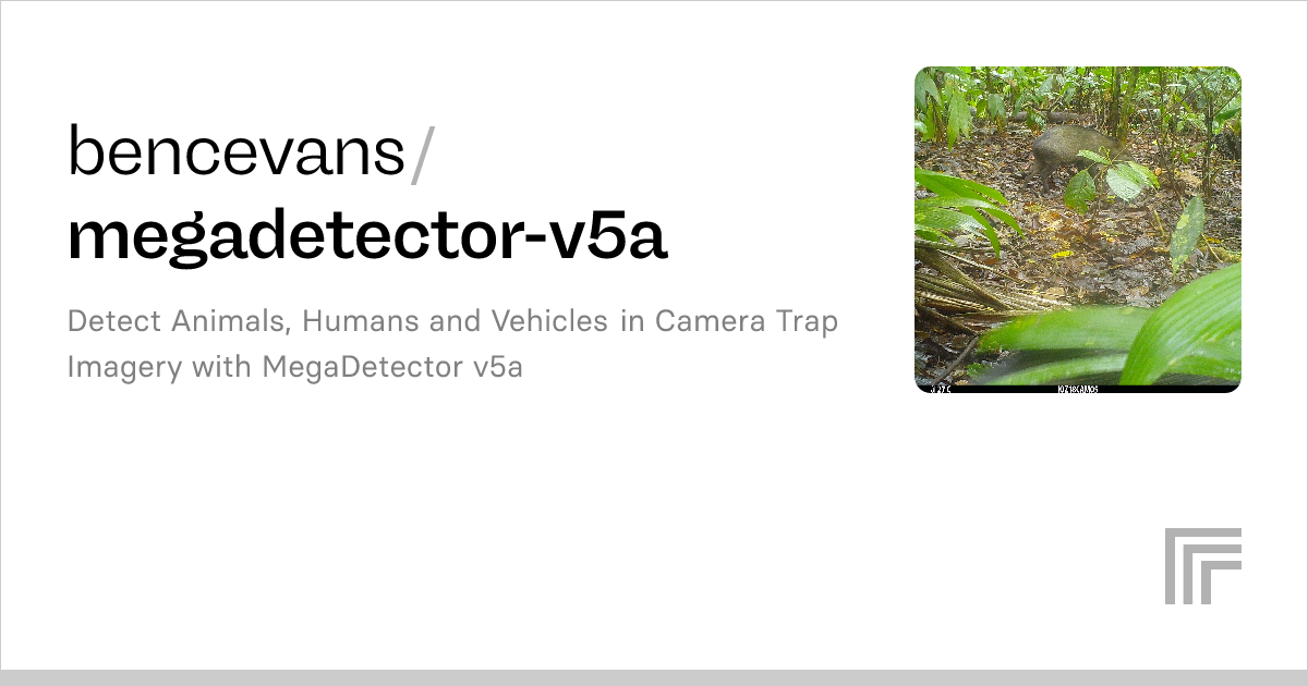 bencevans/megadetector-v5a | Run with an API on Replicate
