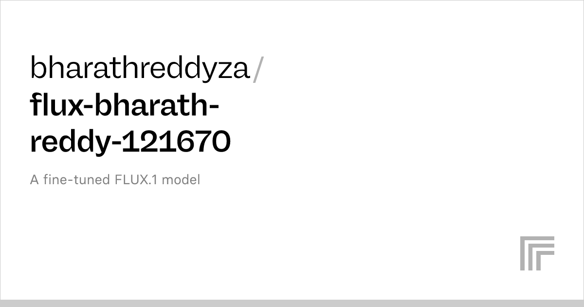 Versions – bharathreddyza/flux-bharath-reddy-121670 – Replicate