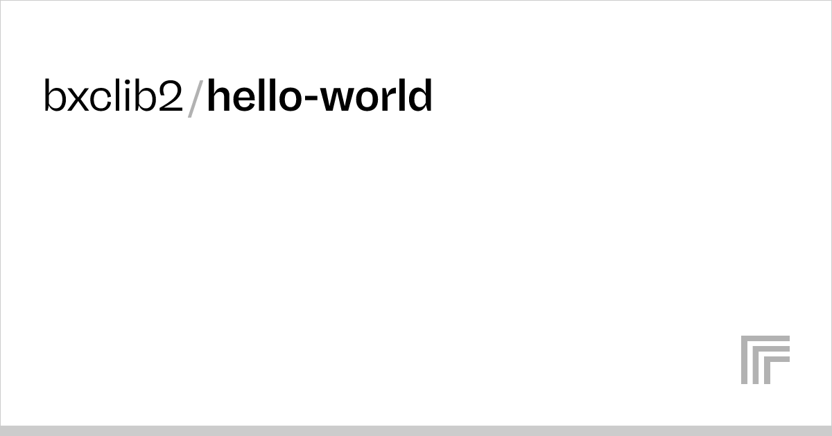 Bxclib2hello World Run With An Api On Replicate 2583