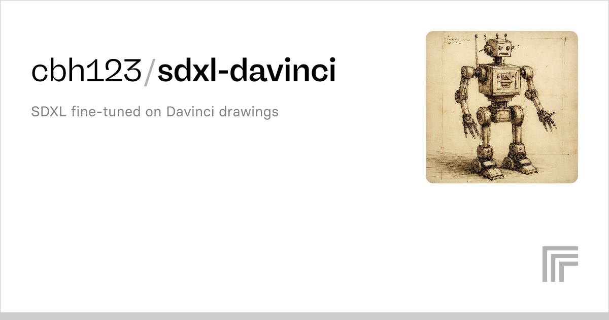 cbh123/sdxl-davinci – Run with an API on Replicate