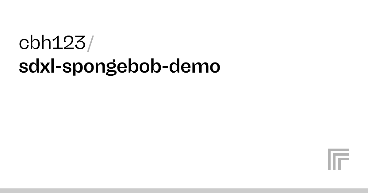 cbh123/sdxl-spongebob-demo – Run with an API on Replicate