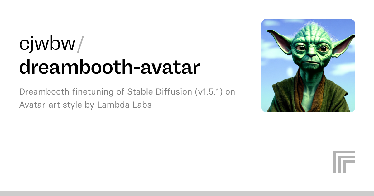 cjwbw/dreambooth-avatar | Run with an API on Replicate