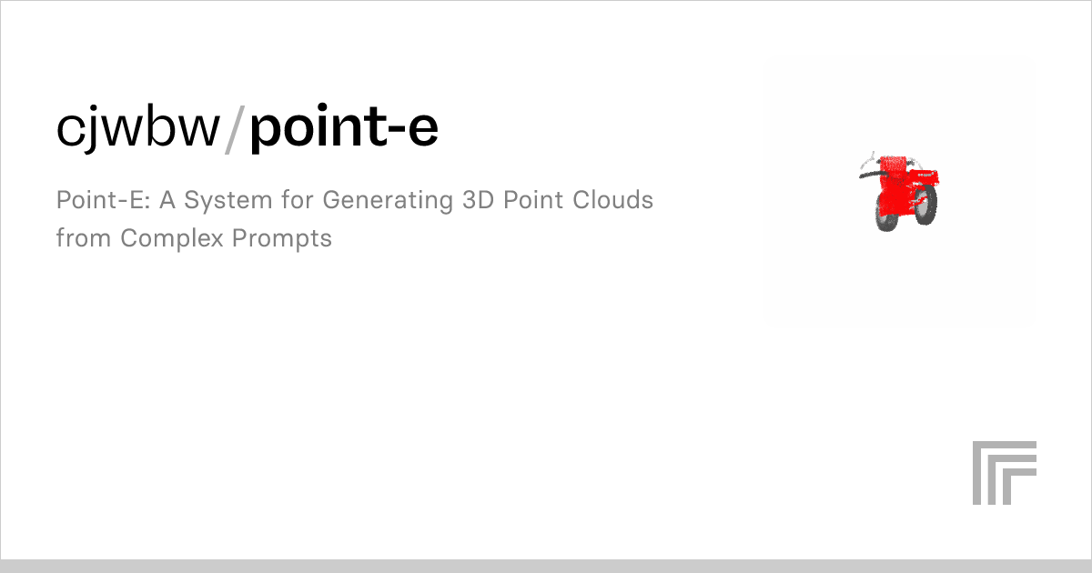 cjwbw/point-e | Run with an API on Replicate