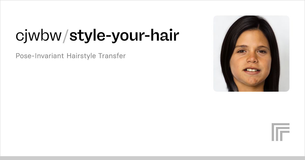 cjwbw/style-your-hair | Run with an API on Replicate
