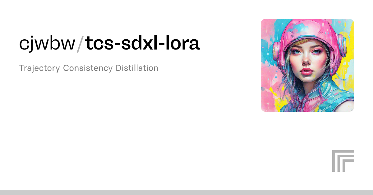 cjwbw/tcs-sdxl-lora | Run with an API on Replicate