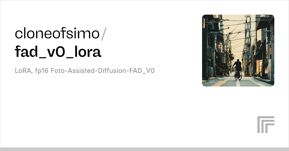 Examples – cloneofsimo/fad_v0_lora | Replicate