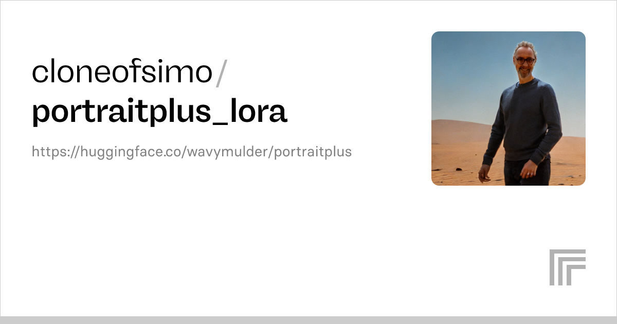 cloneofsimo/portraitplus_lora | Run with an API on Replicate