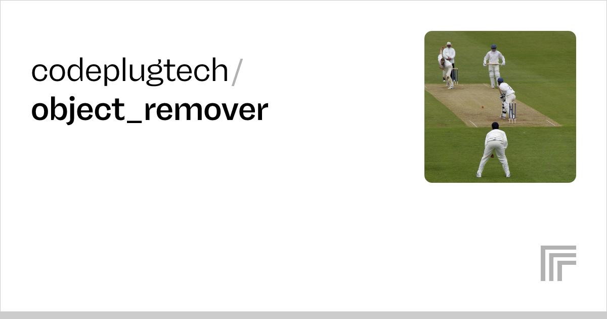 Codeplugtechobjectremover Run With An Api On Replicate