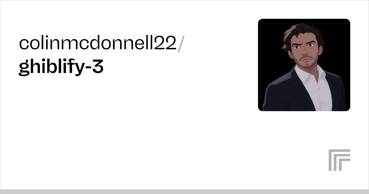 colinmcdonnell22/ghiblify-3 | Run with an API on Replicate