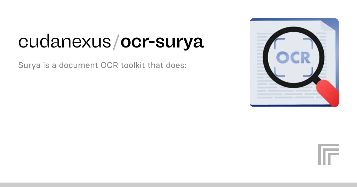 cudanexus/ocr-surya – Run with an API on Replicate