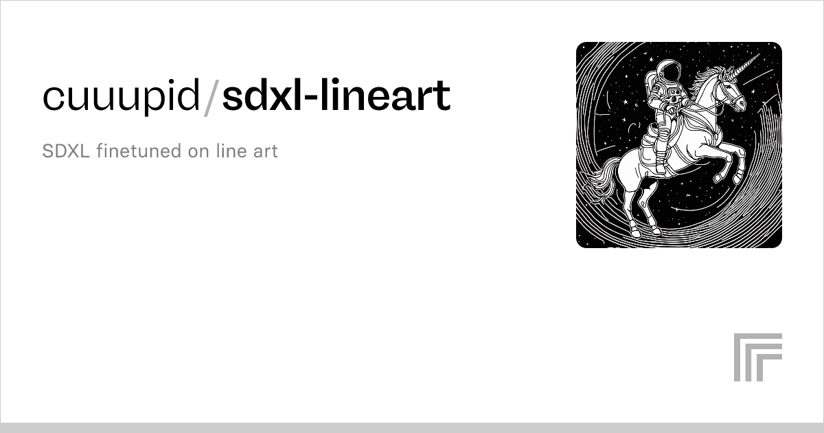 cuuupid/sdxl-lineart | Run with an API on Replicate
