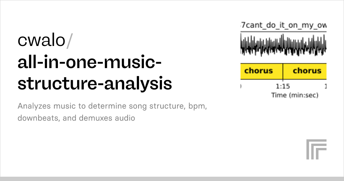 Cwaloall In One Music Structure Analysis Run With An Api On Replicate 2617