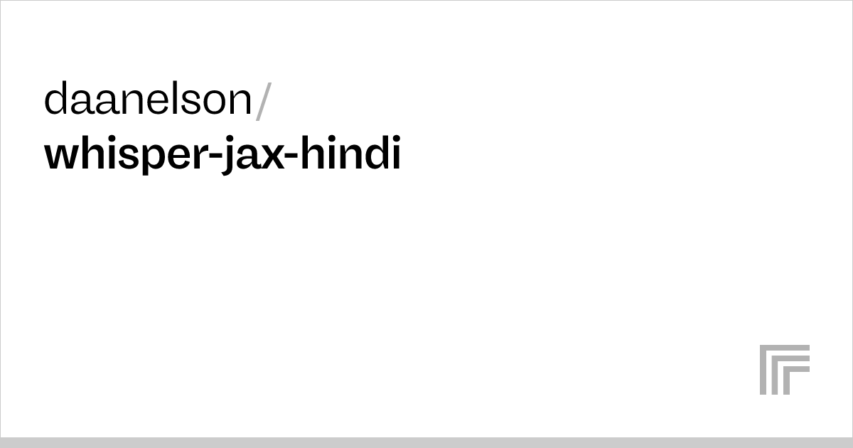 daanelson/whisper-jax-hindi – Run with an API on Replicate daanelson/whisper-jax-hindi – Run with an API on Replicate