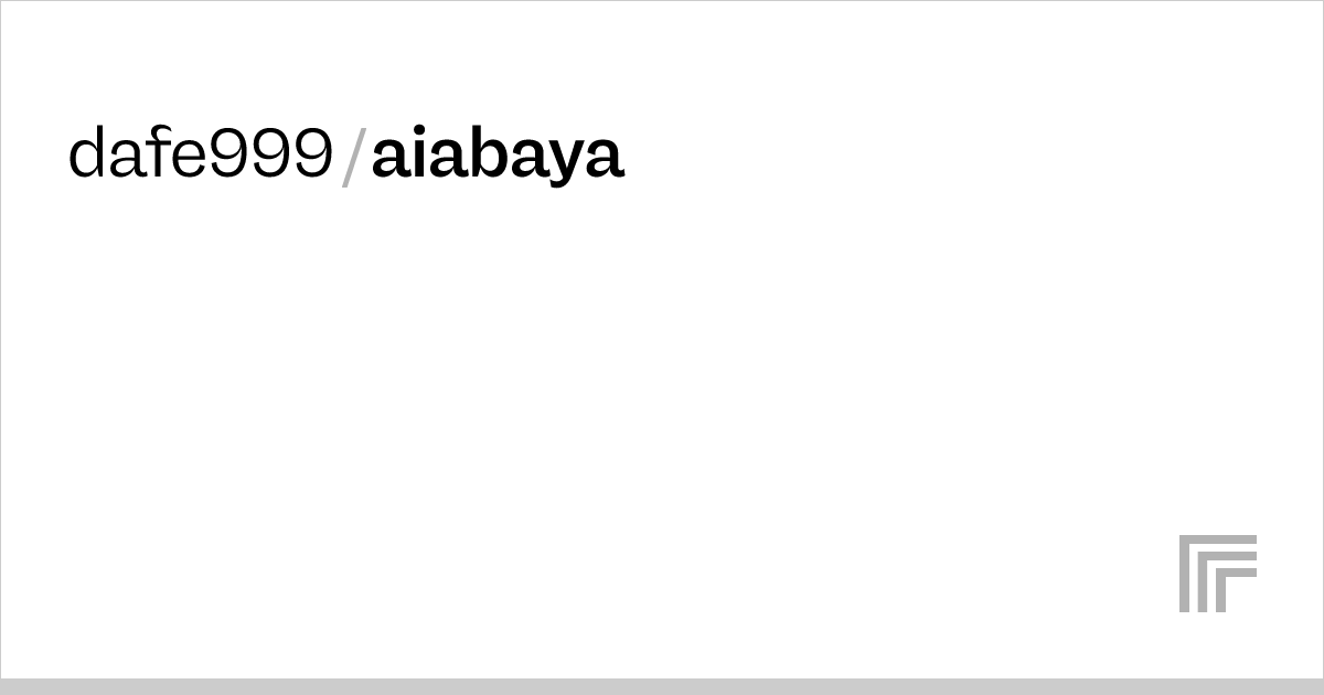 dafe999/aiabaya – API reference