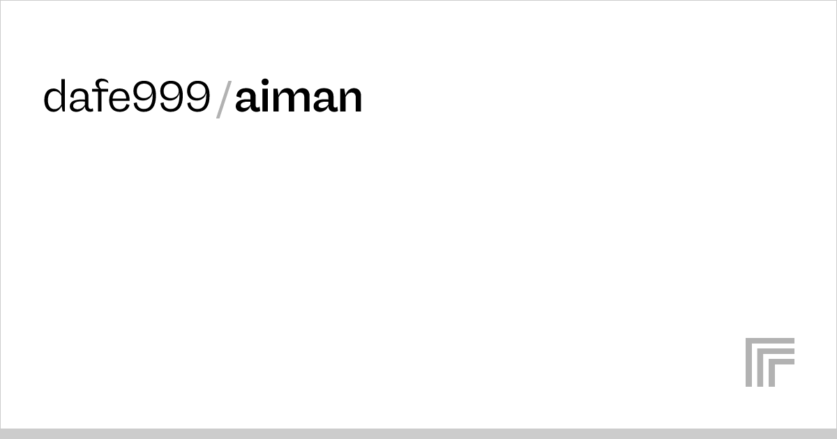 Versions – dafe999/aiman – Replicate