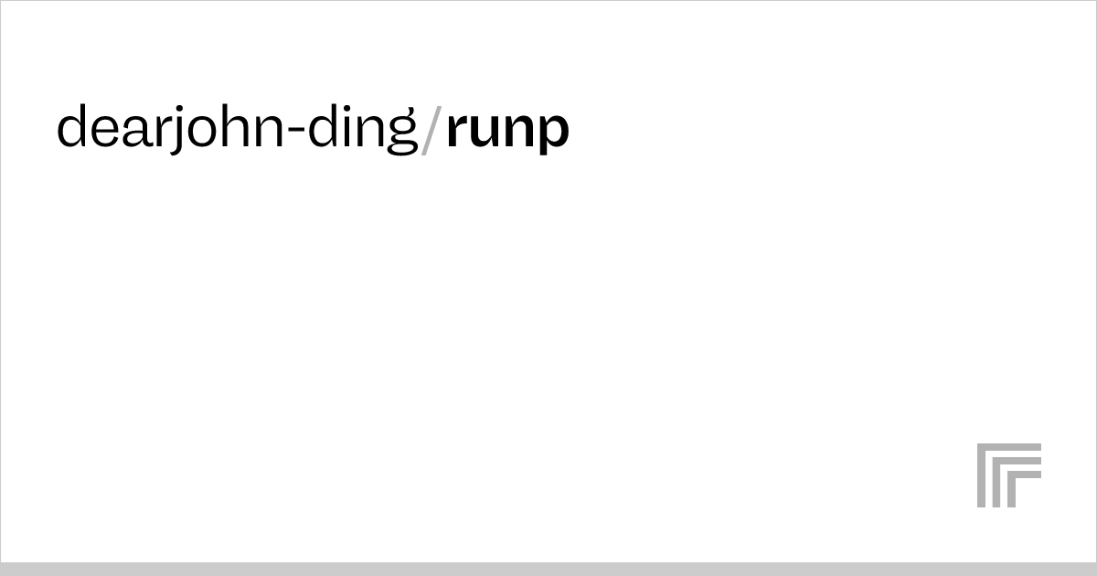 Examples – dearjohn-ding/runp – Replicate