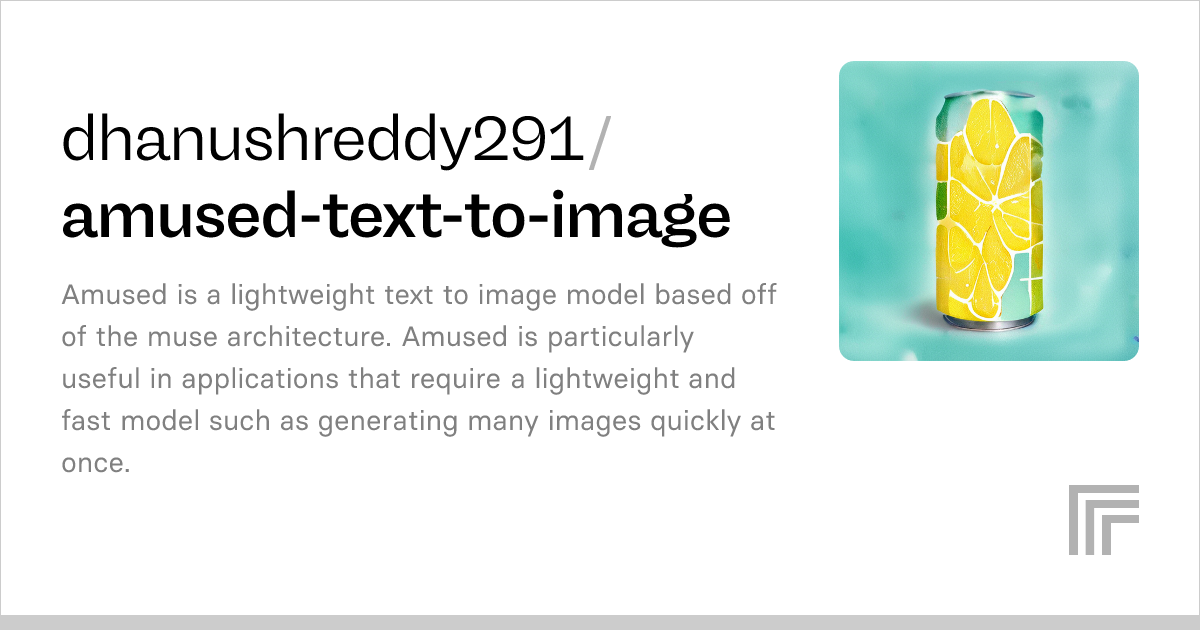 Dhanushreddy291 amused text to image Run With An API On Replicate