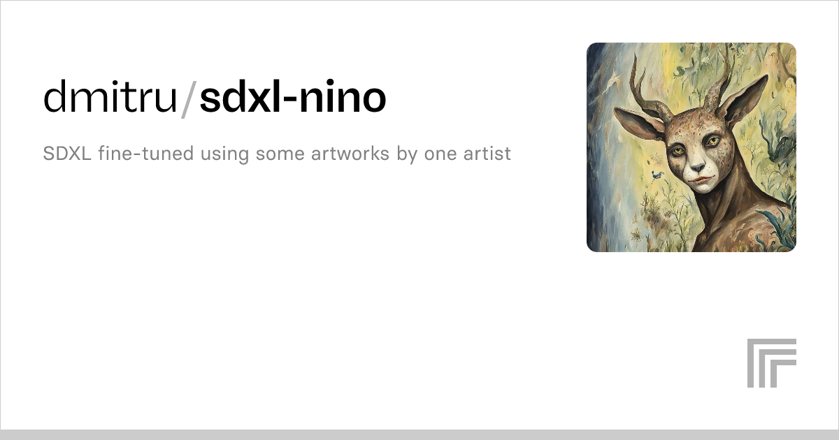 dmitru/sdxl-nino | Run with an API on Replicate