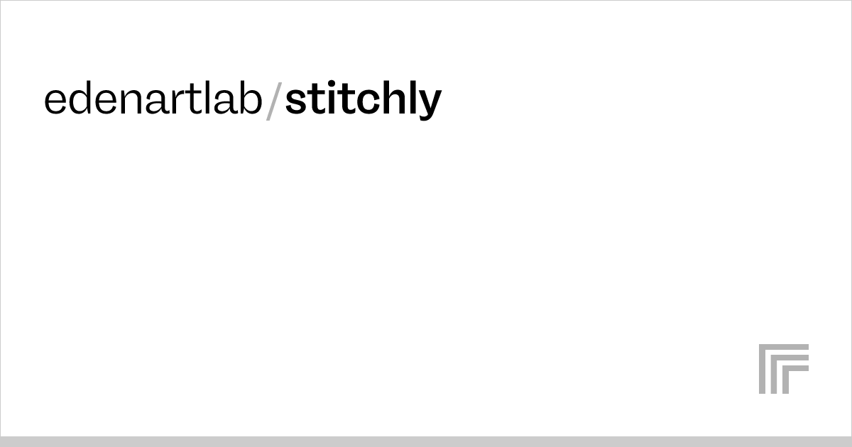 Edenartlabstitchly Run With An Api On Replicate