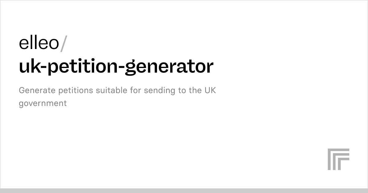 Examples – elleo/uk-petition-generator – Replicate