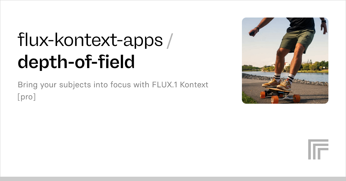 FLUX.1 Kontext | Add Background Blur to Photos with AI | API reference