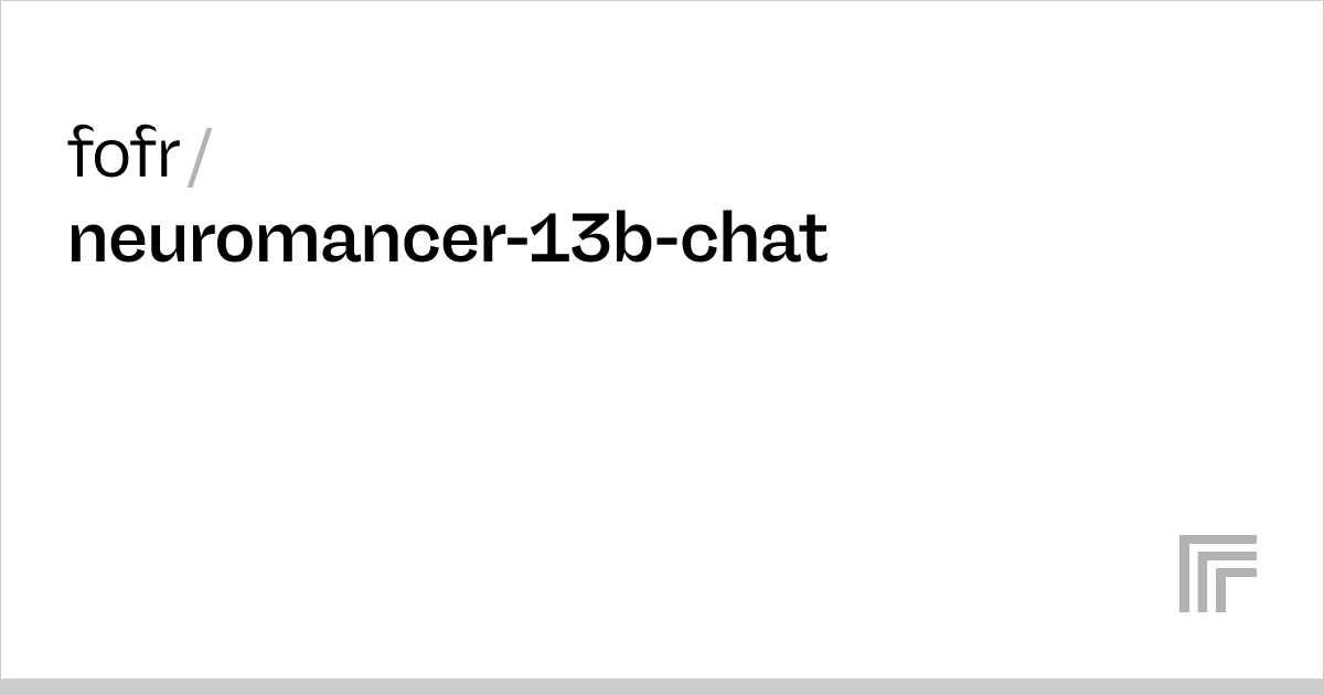 Examples – fofr/neuromancer-13b-chat – Replicate Examples – fofr/neuromancer-13b-chat – Replicate