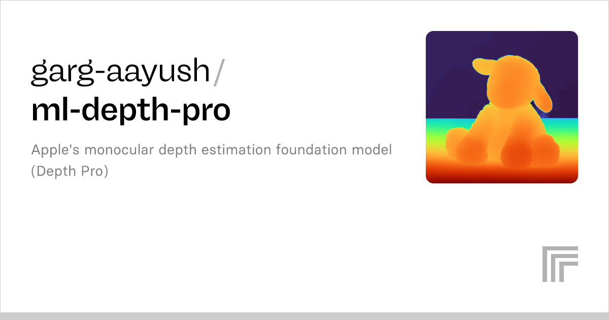garg-aayush/ml-depth-pro – Run with an API on Replicate