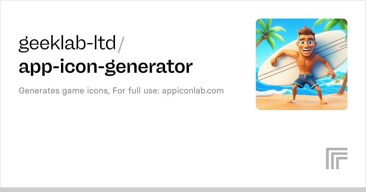 geeklab-ltd/app-icon-generator – Run with an API on Replicate