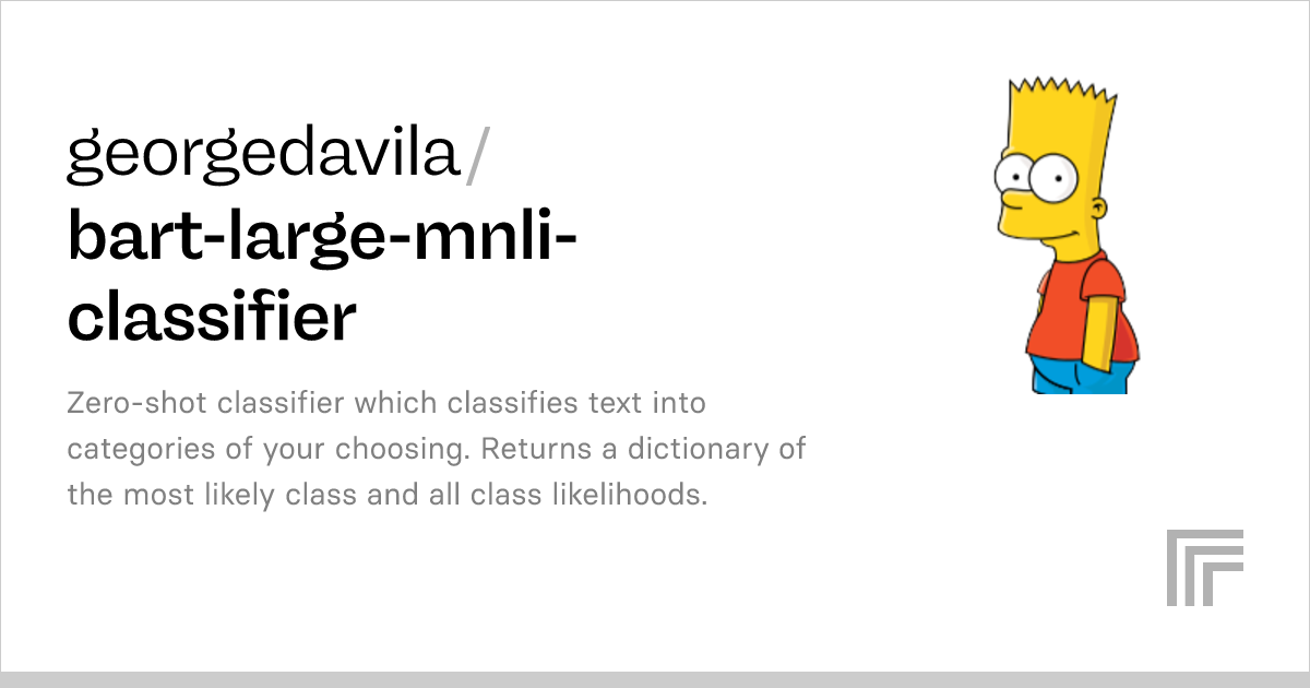 Georgedavilabart Large Mnli Classifier Run With An Api On Replicate