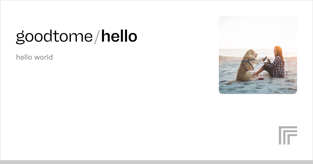 goodtome/hello – Run with an API on Replicate