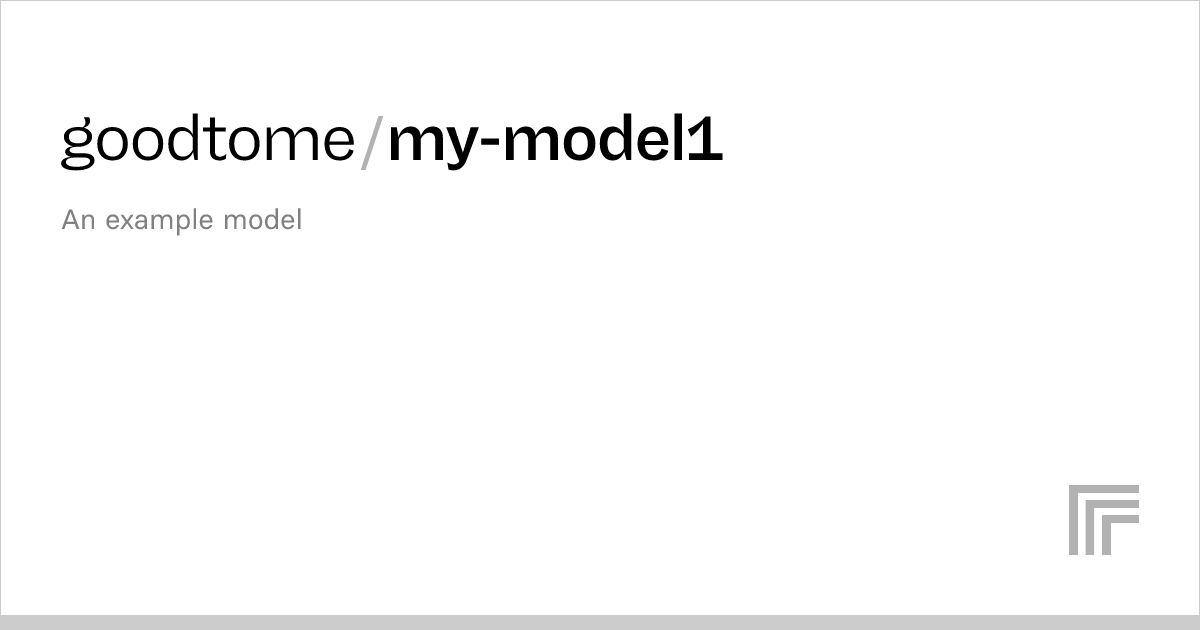 goodtome/my-model1 – Run with an API on Replicate