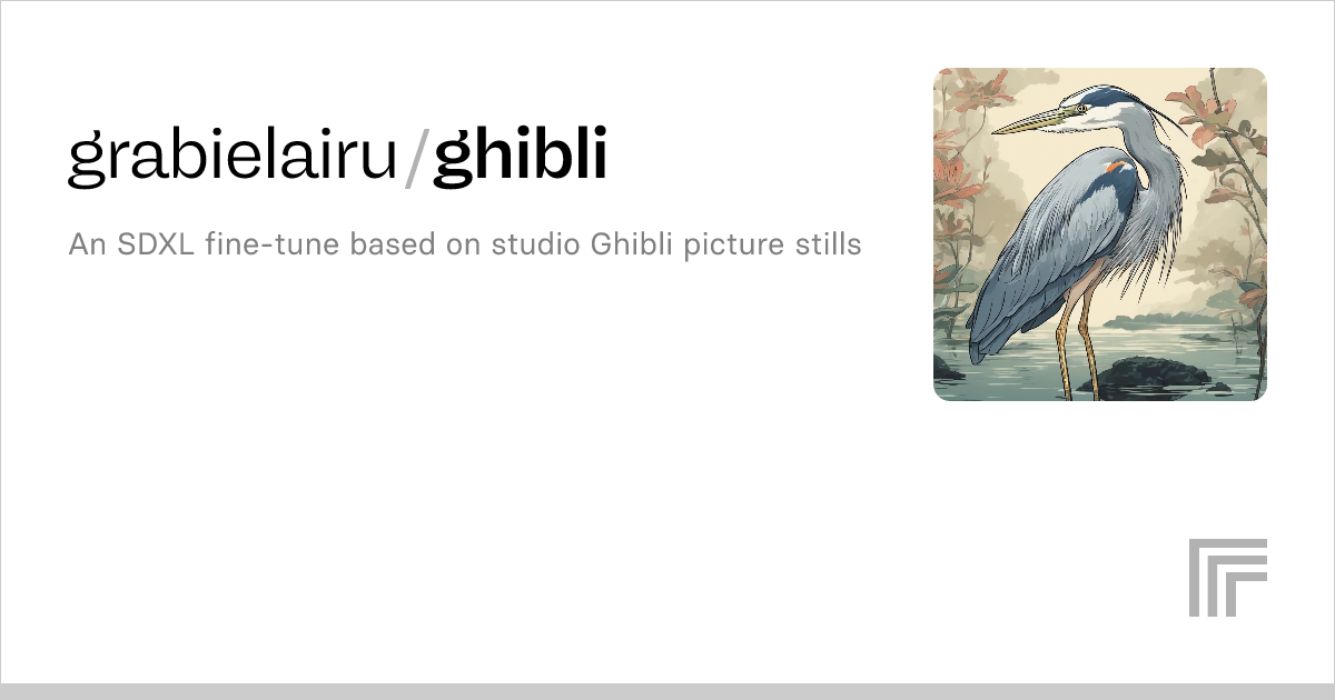 Examples – grabielairu/ghibli | Replicate