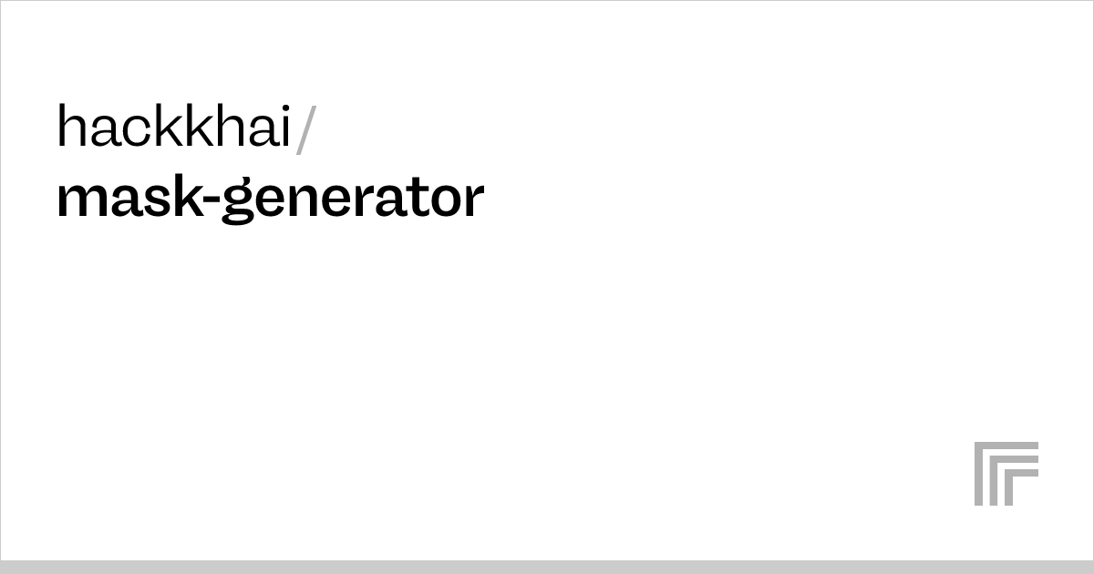 hackkhai/mask-generator – API reference