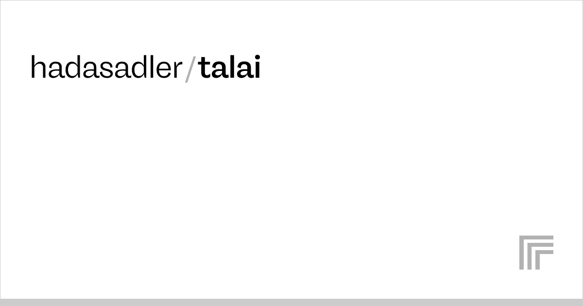 hadasadler/talai | API reference