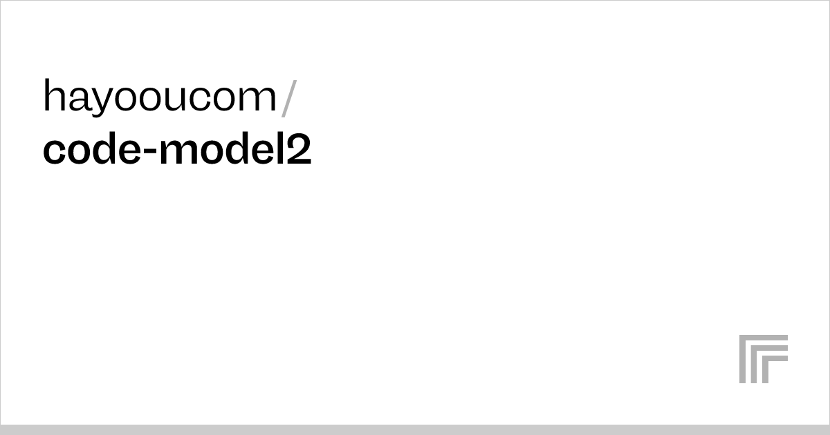 hayooucom/code-model2 – Run with an API on Replicate